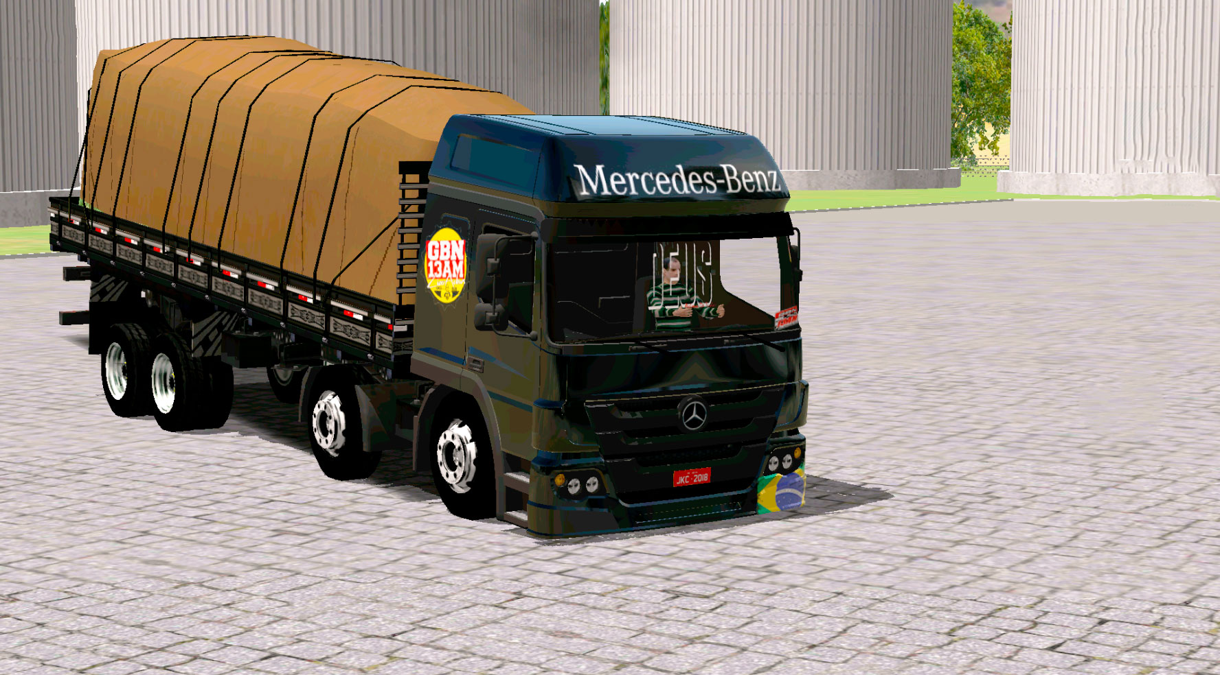 Skins Mercedes Benz Atego Preto “QUALIFICADO” | Rodrigo Games