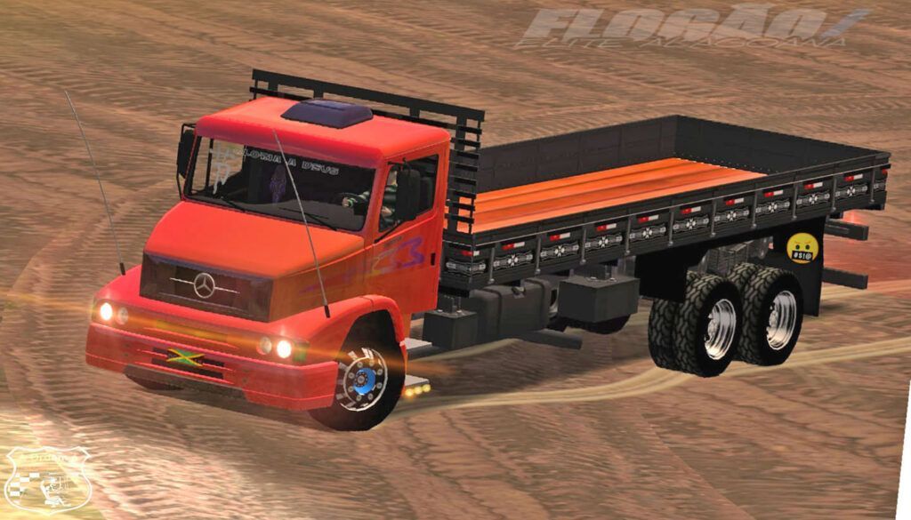 Skins Mercedes Benz 1620 Vermelho Com Faixas | Rodrigo Games