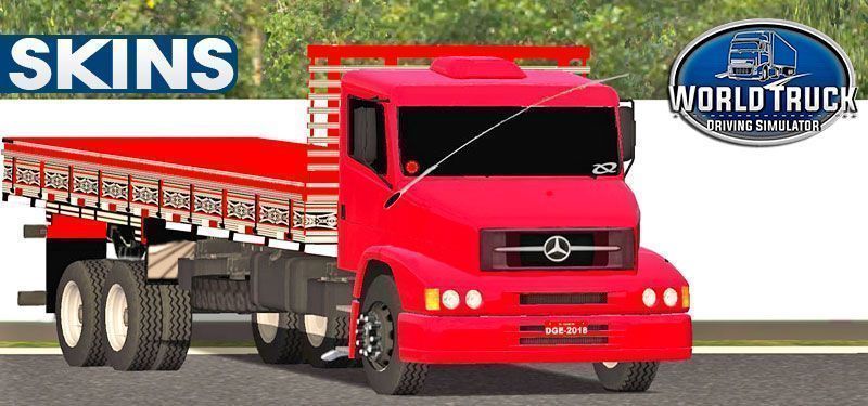 Skins Mercedes Benz 1620 Vermelho ‘Exclusivo’ | Rodrigo Games