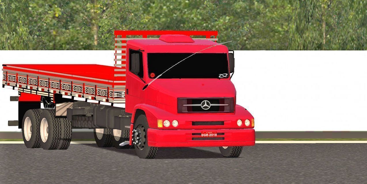 Skins Mercedes Benz 1620 Vermelho ‘Exclusivo’ | Rodrigo Games