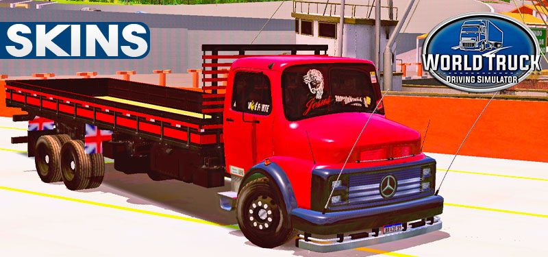 Skins Mercedes Benz 1313 Vermelho ‘NO ESTILO VERDUREIRO’ | Rodrigo Games