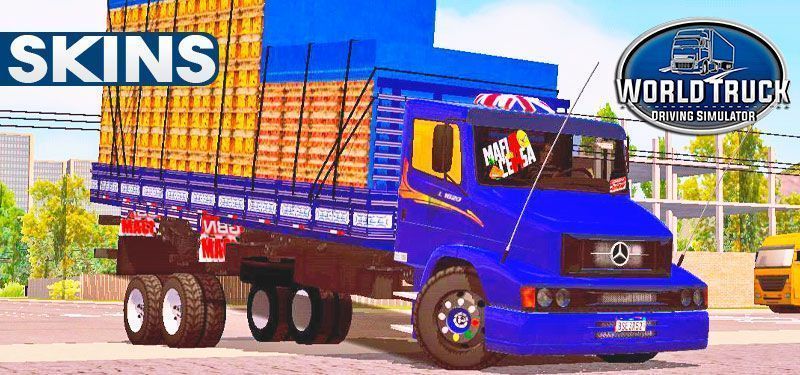 Skins Mercedes Benz 1620 Azul ‘VERDUREIRO MAIS QUALIFICADO’ | Rodrigo Games