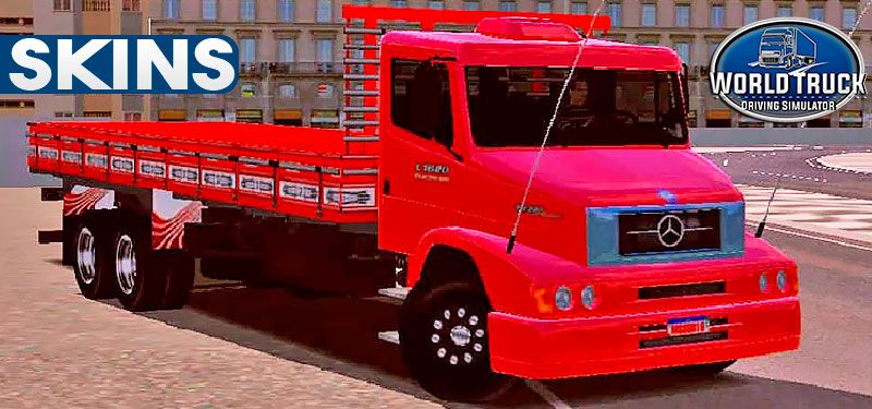 Skins Mercedes Benz 1620 Vermelho ‘Vermelho Verdureiro’ | Rodrigo Games