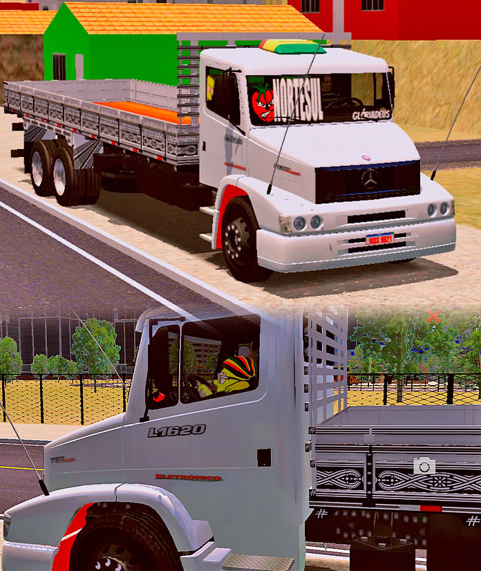 Skins Mercedes Benz 1620 Branco Verdureiro ‘QUALIFICADO’ | Rodrigo Games