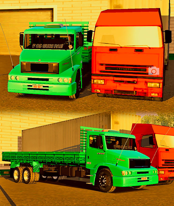 Skins Mercedes Benz 1620 Personalizado Verde Clarinho Verdureiro | Rodrigo Games